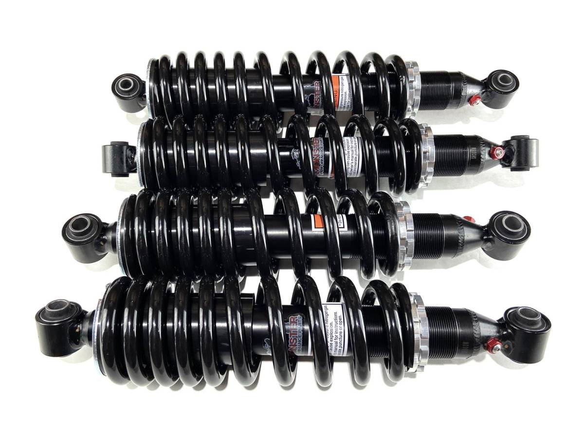 Monster Performance Full Set of Monotube Shocks for Honda Pioneer 500 ...